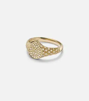 Yvonne Léon Mini Diamond Ring In 9kt Yellow - Gold