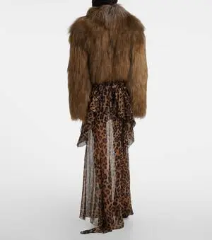Blumarine Cropped Shearling Jacket