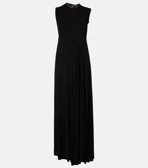 Balenciaga Pleated Maxi Dress - Black