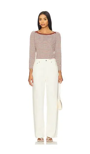 NATION LOS ANGELES Amelie Envelope Neck Top