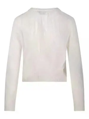 BEYOU Crew Neck Long Sleeve Jumper - White