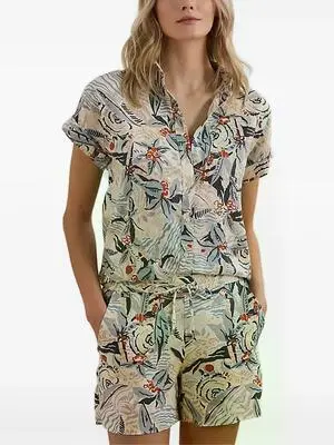 Ralph Lauren Short-sleeve Floral Print Shirt - White