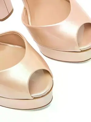 Casadei 140mm Flora Platform Sandals - Neutrals