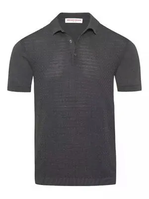 Orlebar Brown Burnham Textured Silk-cotton Polo Shirt
