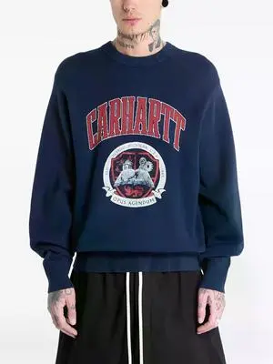 Carhartt Work In Progress College Logo Sweater - Blue