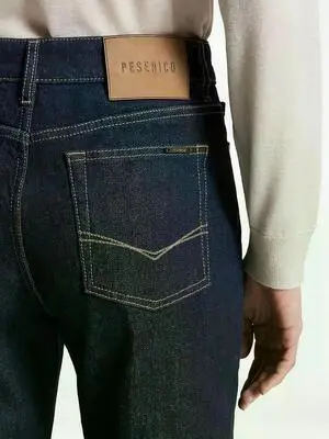 Peserico Five-pocket Denim Jeans With Cuffed Hems