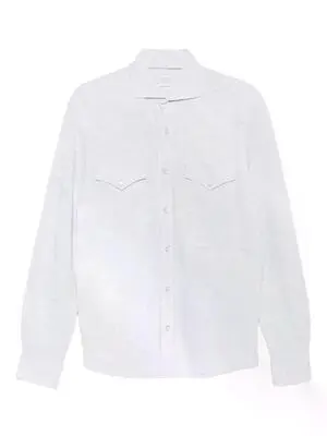 Brunello Cucinelli Double-pocket Cotton Shirt - Grey