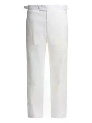 BODE Linen Trousers With Crochet Inserts