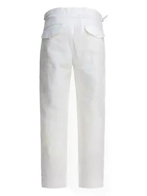 BODE Linen Trousers With Crochet Inserts