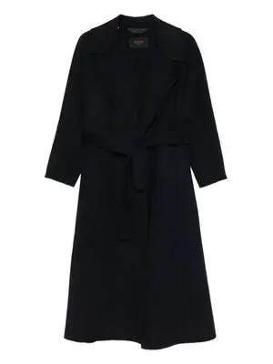 PALTO' Paola Belted Wrap Coat - Blue