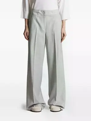 Peserico Pleated Wide-leg Trousers - Grey