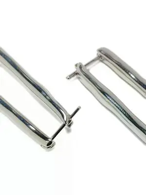 JIL SANDER Hammered Link Earrings