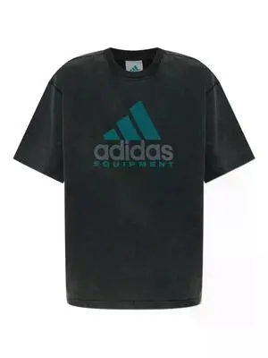 Adidas Equipment Logo-print Cotton T-shirt - Black