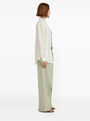 Proenza Schouler White Label Raven Stripe Woven Shirt