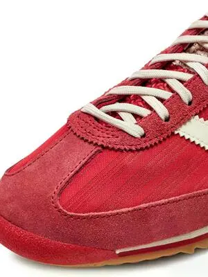 Adidas Three-stripes Leather Low-top Sneakers - Red