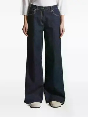 Peserico Dark Wash Five-pocket Denim Jeans - Blue