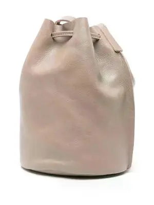 Il Bisonte Silvia Leather Bucket Bag - Neutrals