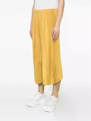 Issey Miyake Mc June Pleated Trousers - Yellow