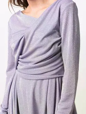 MSGM Long-sleeved Gathered Dress