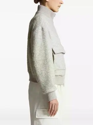 Peserico Herringbone Pattern Bomber Jacket