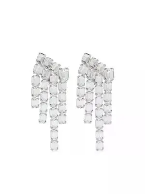 SWAROVSKI Millenia Rectangular Clip Earrings - White