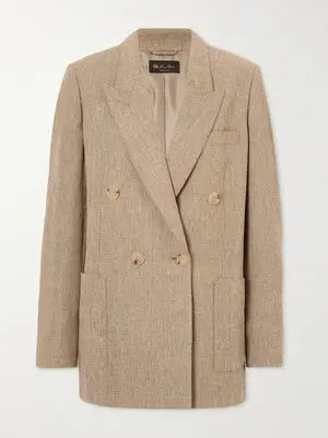 Loro Piana Double-breasted Linen Blazer