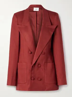Adam Lippes Double-breasted Canvas Blazer