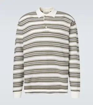 WALES BONNER Samuel Striped Wool-blend Polo Sweater