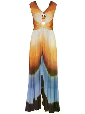 Altuzarra Kalymnos Shibori-print Maxi Dress - Neutrals