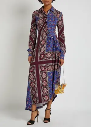 Rabanne Patterned Jersey Midi Shirt Dress