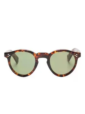 LESCA Urbi Round-frame Sunglasses - Brown