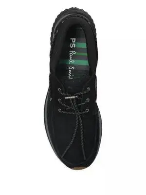 Paul Smith Lace-up Leather Boat Shoes - Black
