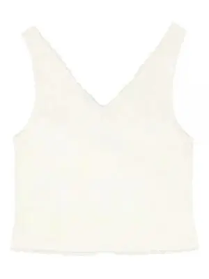 Callipygian V-neck Tank Top - White
