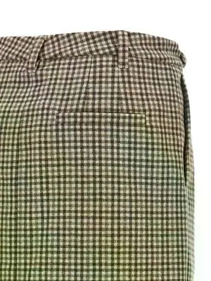 Brunello Cucinelli Pleated Check Mini Skirt