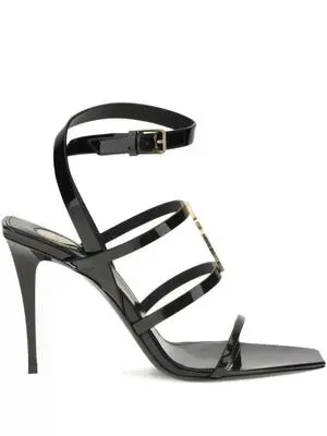 Saint Laurent 90mm Cassandra Logo Plaque Sandals