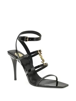 Saint Laurent 90mm Cassandra Logo Plaque Sandals