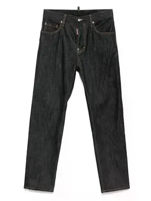 Dsquared2 Contrast-stitch Cotton Jeans - Black