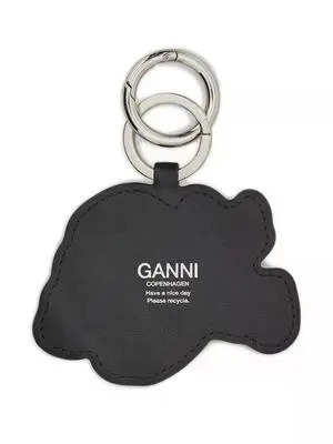 GANNI Puppy Keyring - Black