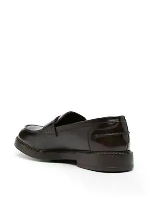 DOUCAL'S Round-toe Calf Leather Loafers