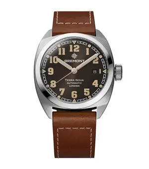 BREMONT Stainless Steel And Leather Field Watch - Green