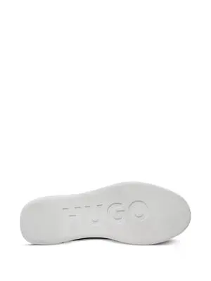 Hugo Logo Detail Leather Trainers