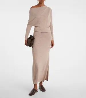 Altuzarra Kasos Draped Cashmere Maxi Dress