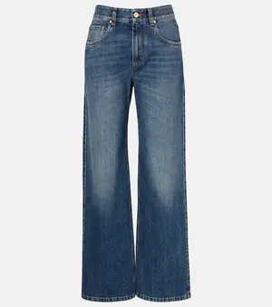 Brunello Cucinelli Monili High-rise Wide-leg Jeans