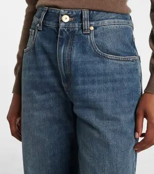 Brunello Cucinelli Monili High-rise Wide-leg Jeans