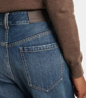Brunello Cucinelli Monili High-rise Wide-leg Jeans
