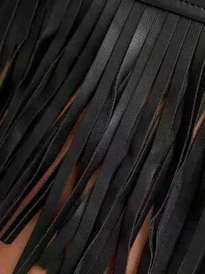 NEVER FULLY DRESSED Fringe Detail Wrap Mini Skirt