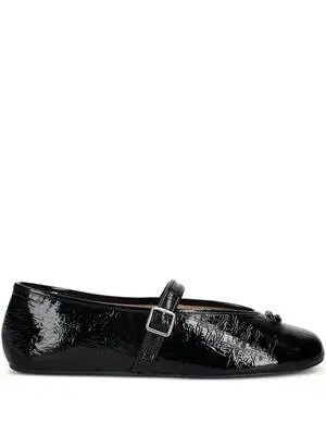 COACH Patent Leather Buckle Ballet Flats