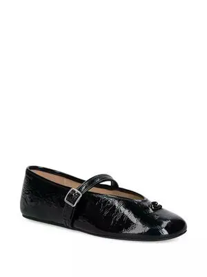 COACH Patent Leather Buckle Ballet Flats