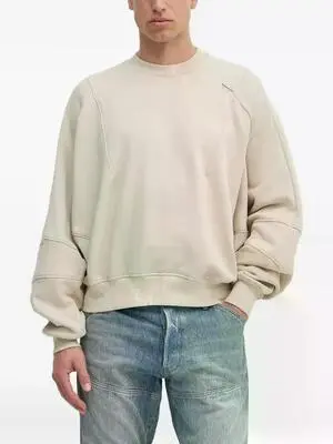 HELIOT EMIL Panelled Crew-neck Sweatshirt - Neutrals