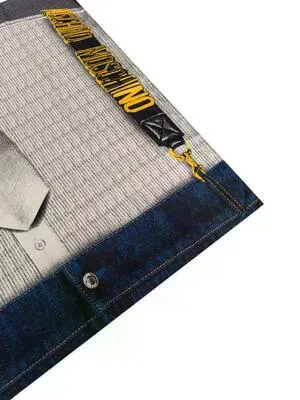 Moschino Shirt-print Silk Scarf - White